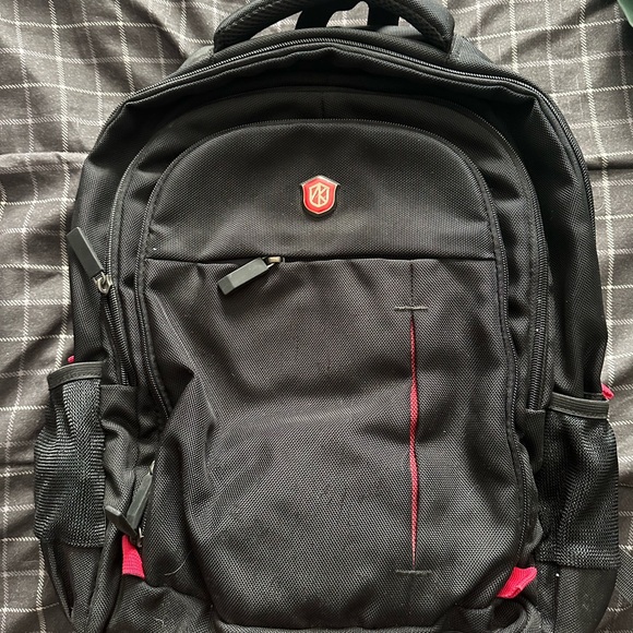 K-Swiss | Bags | Kswiss Black And Red Backpack | Poshmark